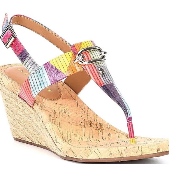 Alex Marie | Shoes | Nwt Wedge Thong Sandal By Alex Marie Sz | Poshmark
